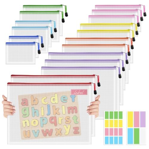 18pcs Mesh Zipper Pouch Bags, Plastic Zipper Pouches, 8 Sizes Zipper ...