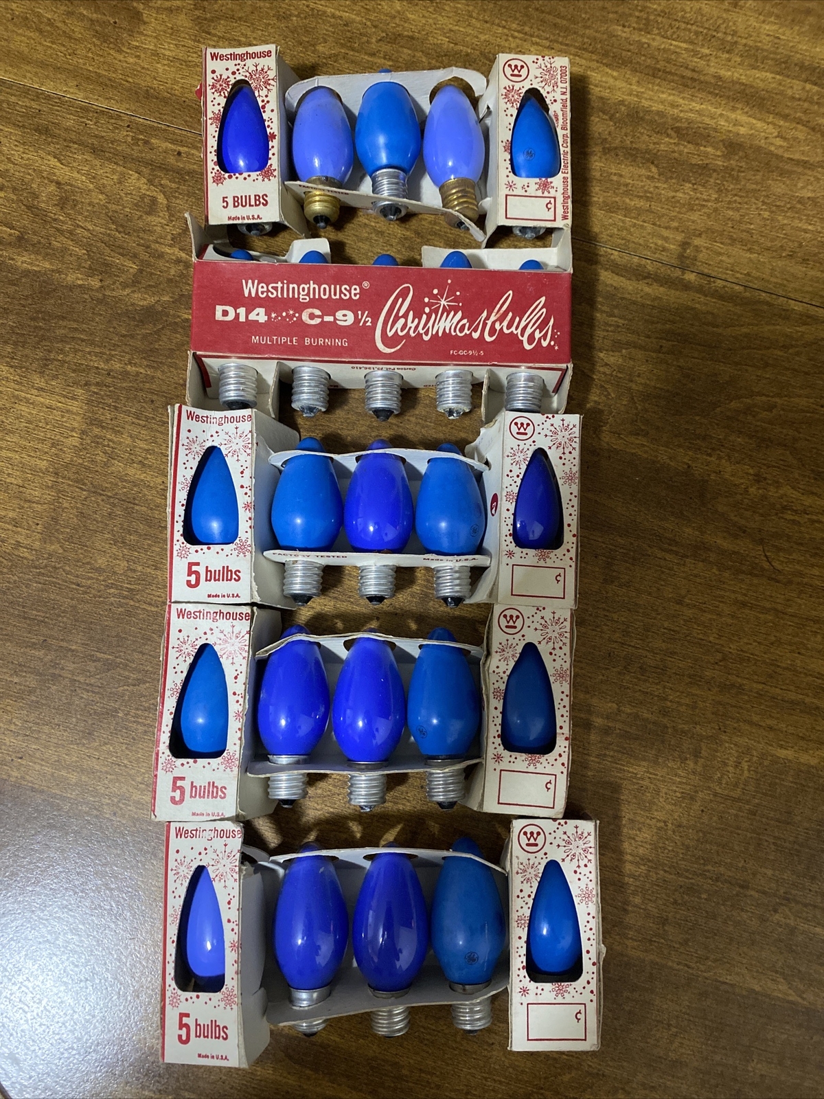 Vintage Westinghouse Christmas Bulbs D14 C-9 1/2 Blue 25 Bulbs | eBay