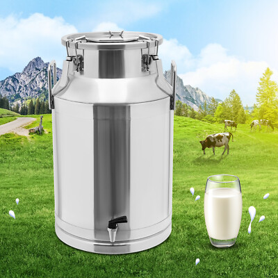 Milk Jug 40L stainless steel milk bucket Sealed Bucket with faucet USA ...