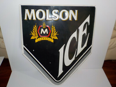 MOLSON ICE Canada 30" x 25" Embossed Metal Retail Sign | eBay