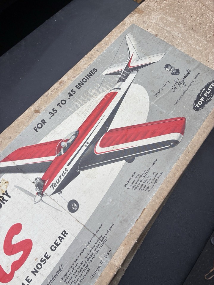 NOS Top Flight Taurus Balsa R/c Model Airplane Kit | eBay