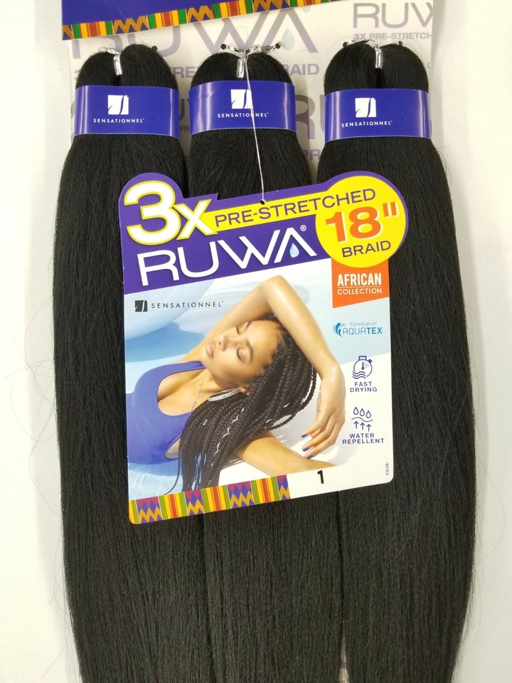 3X RUWA 18" Braid Sensationnel X-Pression Pre-Stretched Aquatex ...