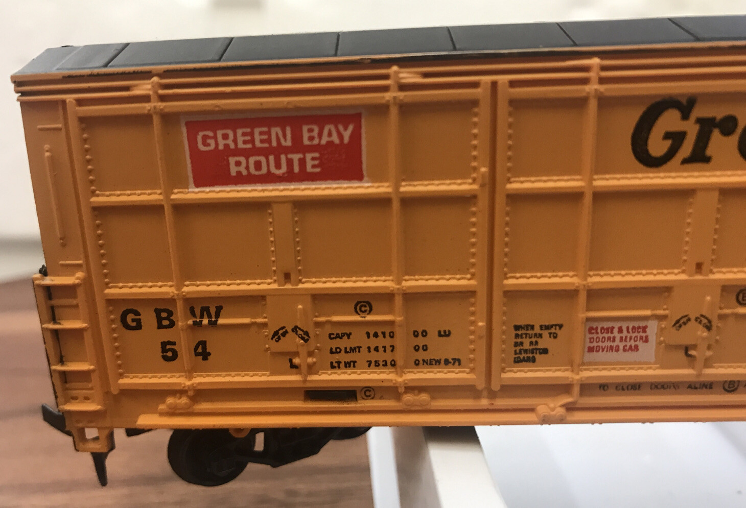 NIB LIFE-LIKE HO SCALE 50’ THRALL DOOR BOXCAR GBW 54 Green Bay and ...