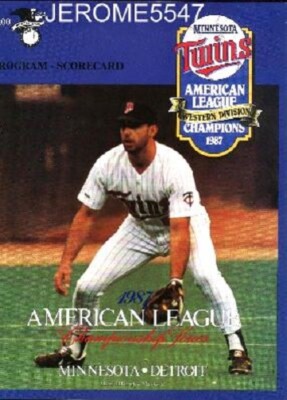 MINNESOTA TWINS - 1987 ALCS MLB PROGRAM Gary GAETTI Cover - #B0L | eBay