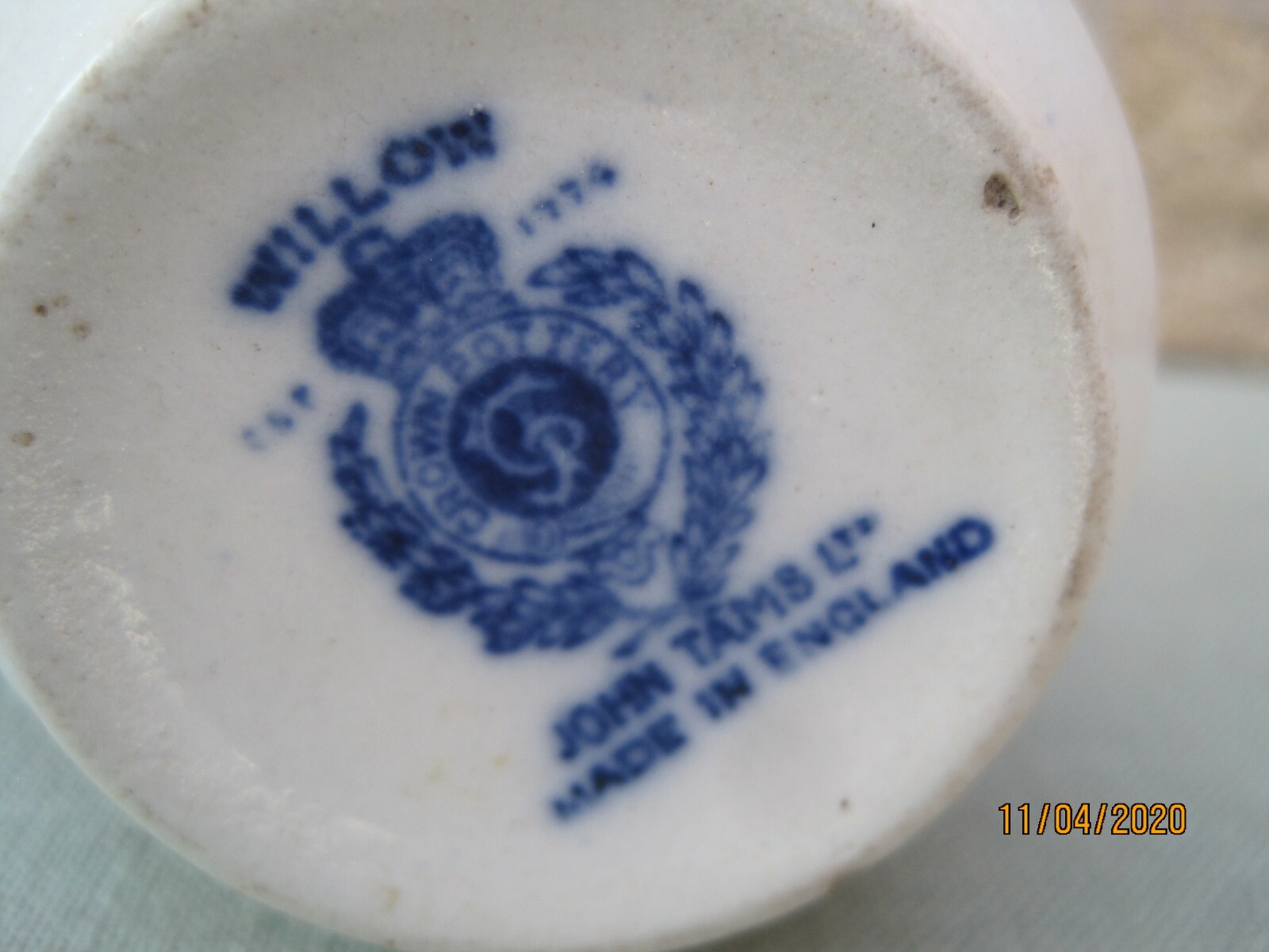 Retro Vintage Creamer 'Willow' Pattern by John Tams ltd Crown Pottery ...