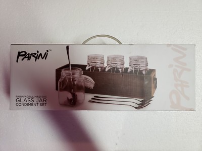 Parini Glass Jar Condiment Set | eBay
