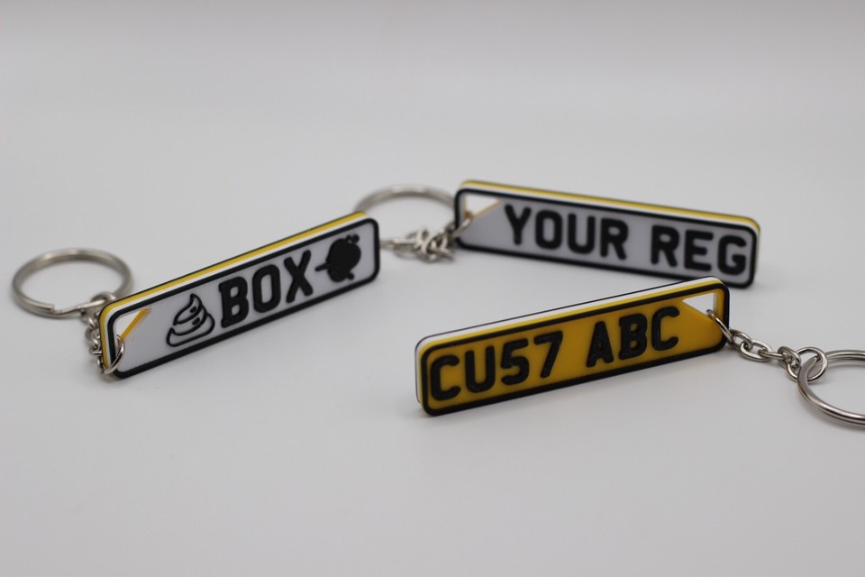 Personalised Car Number Plate Keyring – 4D Double-Sided Custom Reg ...