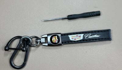 For Cadillac Keychain Lanyard Quick Release Key chain Leather all ...