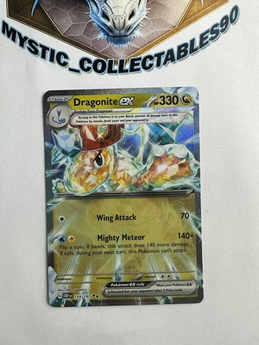 Pokemon TCG Dragonite ex Obsidian Flames 159/197 Double Holo Rare Card ...