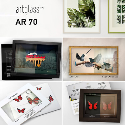 AR70 Invisible Clear Replacement Art Glass for Picture Framing UV ...