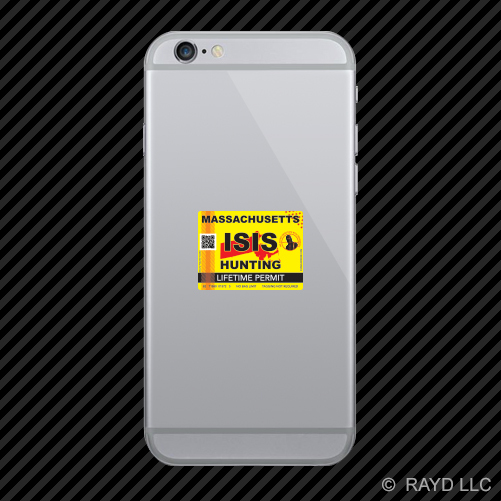 ISIS Terrorist Massachusetts State Hunting Permit Cell Phone Sticker ...