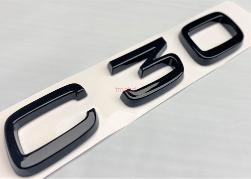 BLACK C30 FIT VOLVO C30 REAR TRUNK NAMEPLATE EMBLEM BADGE LETTERS ...