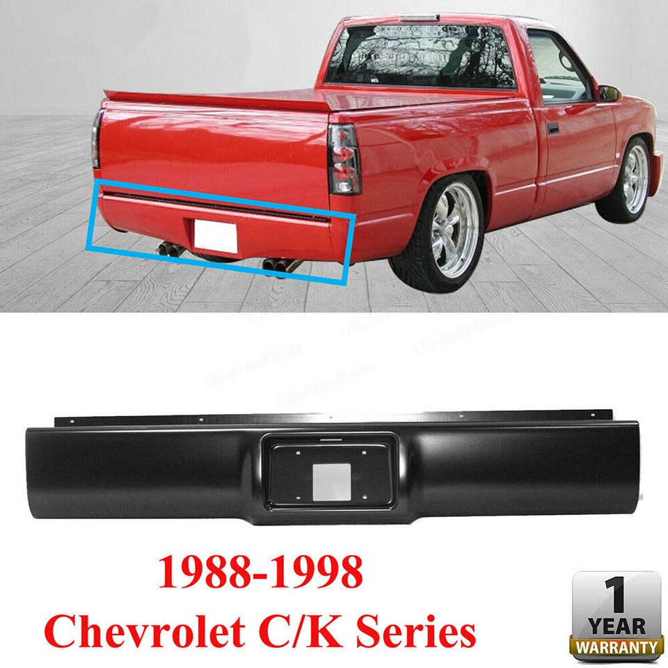 Rear Bumper Roll Pan Steel w/ Light For Chevrolet GMC C/K C1500 2500 ...