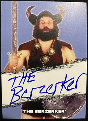 WWE Auto card The Berzerker wwf wrestling John Nord wcw signed | eBay