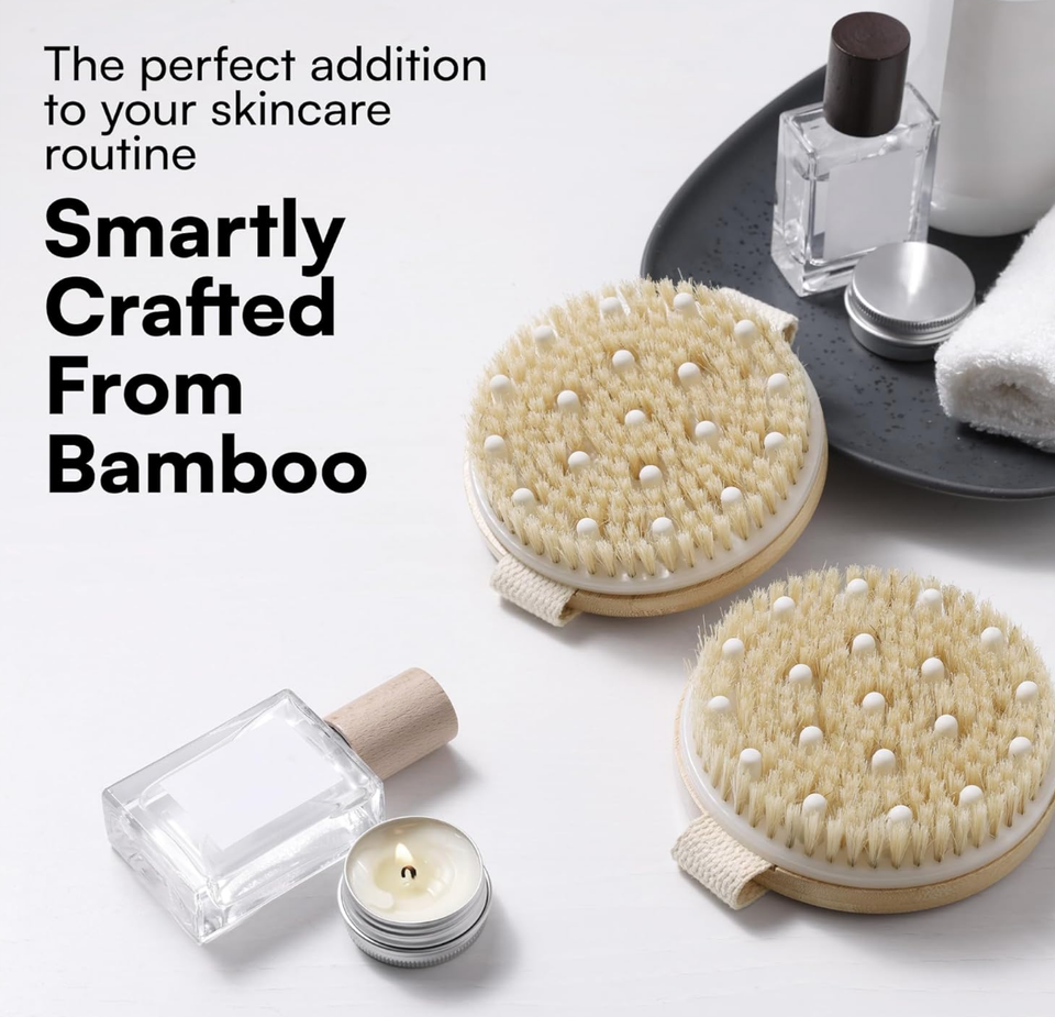 Dry Brushing Body Brush - Best for Exfoliating Dry Skin, Lymphatic ...
