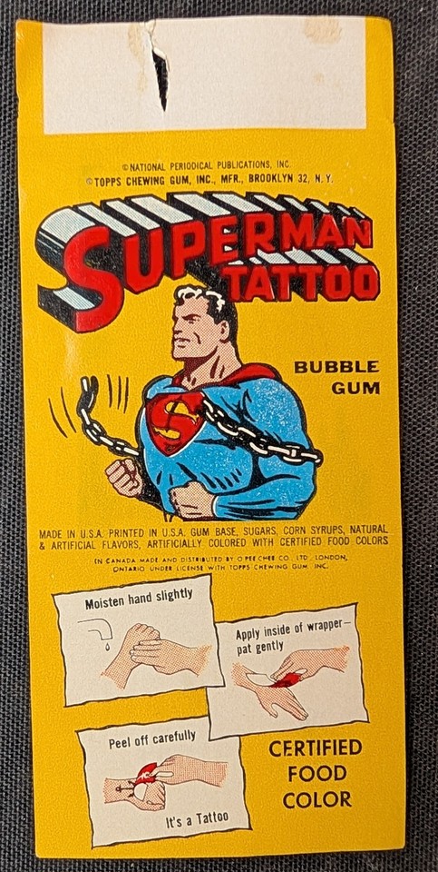 1960 Topps Chewing Gum Superman Tattoo - The Flash NR-MINT | eBay