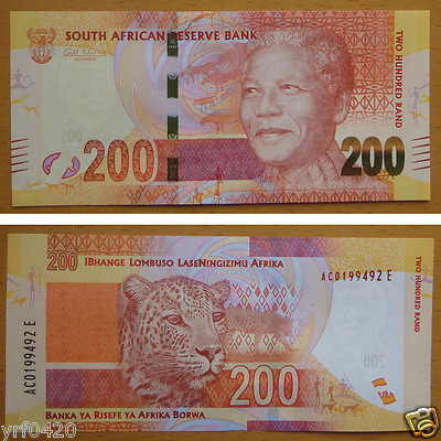 South Africa Banknote 200 Rand New Edition UNC | eBay