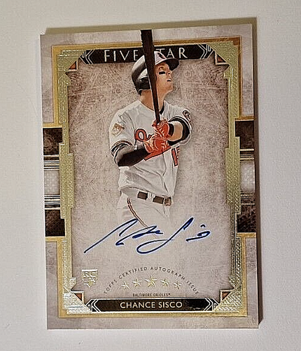 2018 Topps Five Star Rookie Signatures #FSA-CS Chance Sisco Rc ...