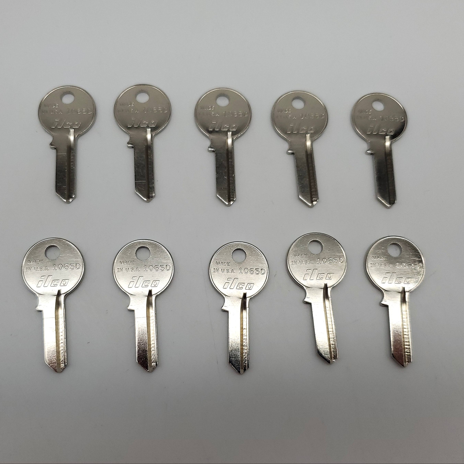 10x Ilco 1065D Key Blanks For National Nickel Plate Over Brass NOS for ...