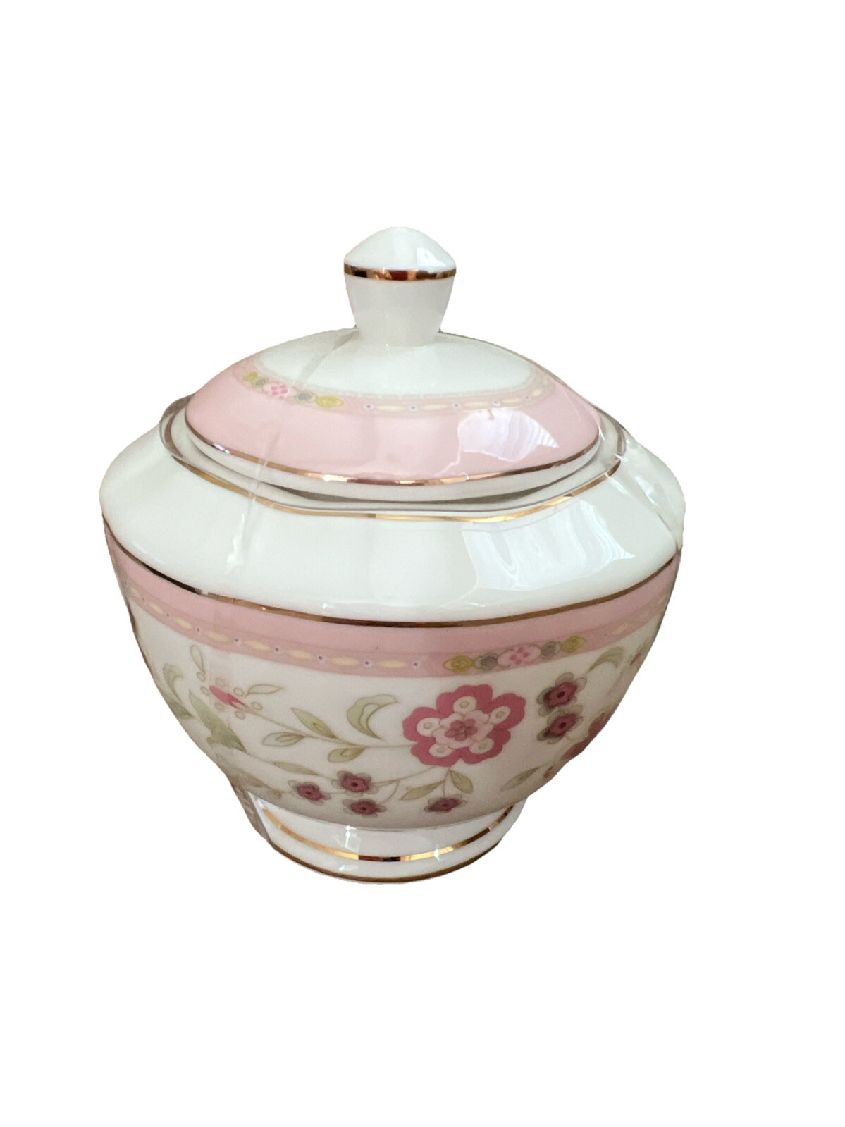 NEW Grace Teaware Pink Floral Sugar Creamer Set Gold Trim Porcelain | eBay