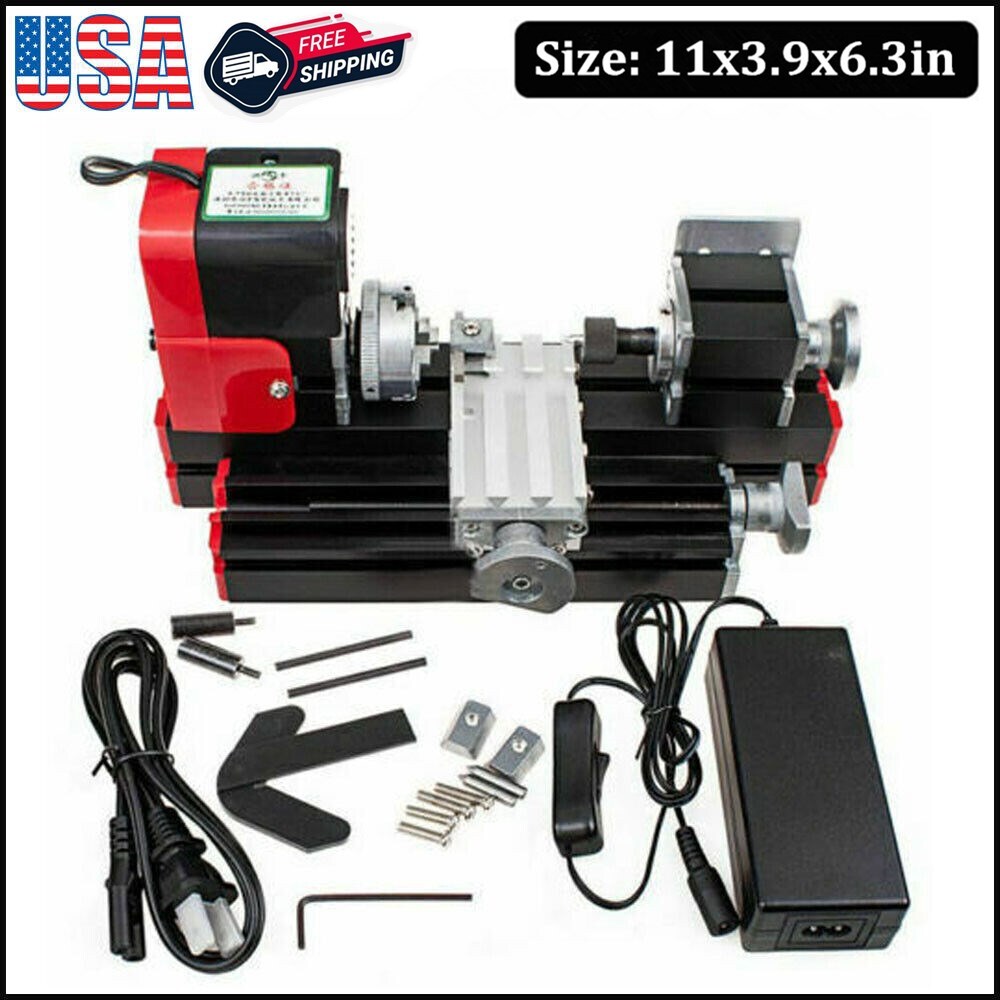 Multifunction Mini Metal Lathe Miniature Motorized DIY Lathe Machine ...
