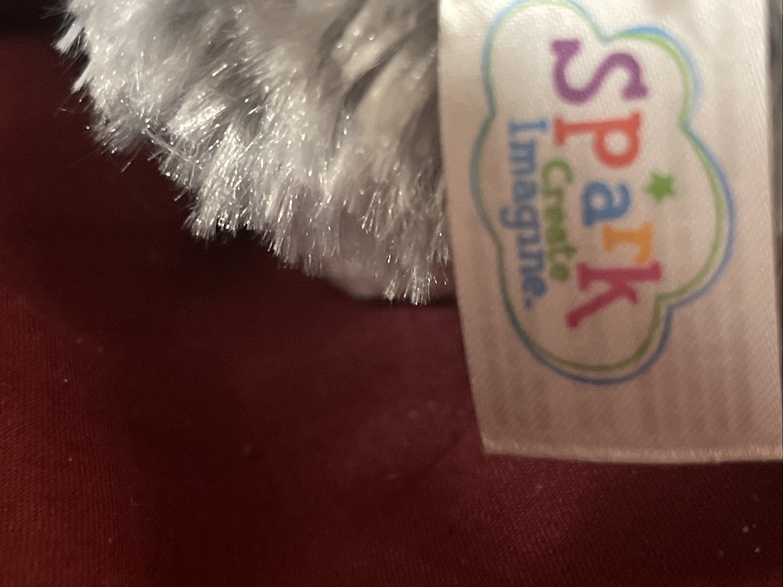 Spark Create Imagine Fur Pals Elephant Plush Crinkle Ears Rattle Gray ...