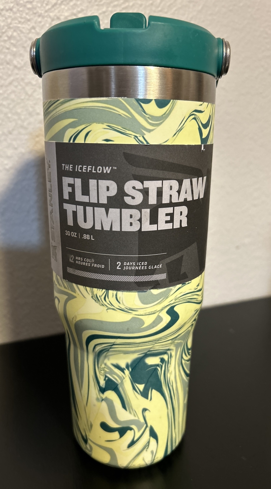 Stanley 30 Oz. IceFlow Tumbler with Flip Straw Color Citron Swirl BRAND ...
