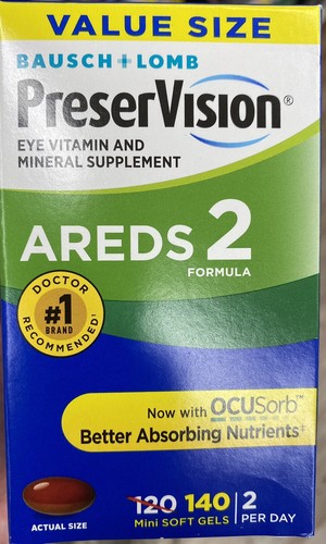PreserVision AREDS 2 Formula Ocusorb Vitamin 140 Softgel pack New In ...