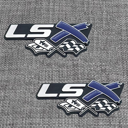 For LSX Flag Emblem Silver Blue 3D Badge Decal -2Pc | eBay
