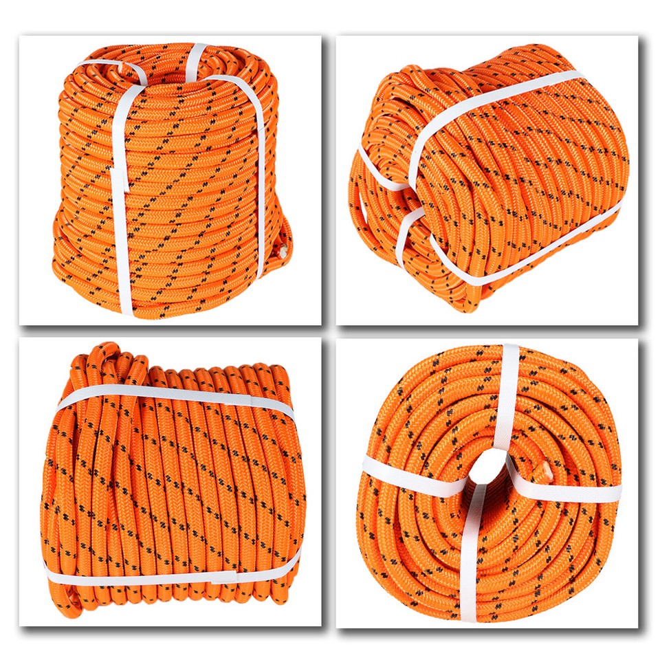 1/2" x 150' Rope Double Braid Polyester Arborist Tree Rope Nylon Polyes ...