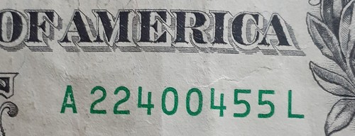 1995 $1 Fancy Note! With the unusual Serial #'s and Year, 1995 ...