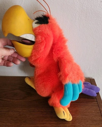 VINTAGE ALADDIN LAGO PARROT PUPPET PLUSH W/ RUBBER BEAK | eBay