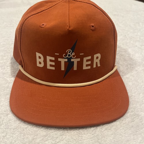 Bruce Bolt “Be Better” Orange Rope Beige Texas Desert SnapBack Hat Mens ...