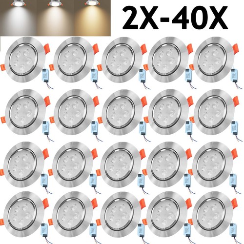 LED Einbaustrahler 230V Flach Einbau Spots 5W Decke Einbauleuchten IP44 ...