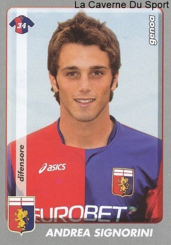 ANDREA SIGNORINI ITALIA GENOA.CFC RARE UPDATE STICKER CALCIATORI 2009 ...