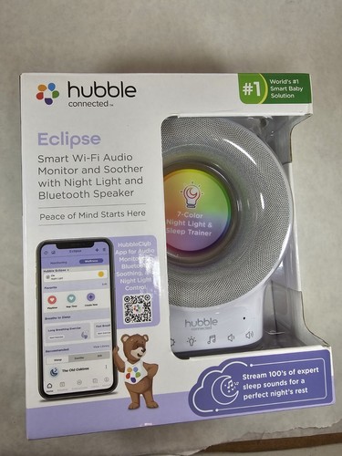 Hubble Connected Eclipse Smart WIFI Audio Monitor, Soother Night Light ...