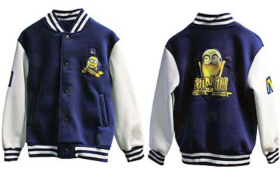 OFFICIAL MINIONS BASEBALL JACKET DESPICABLE ME COAT FOR CHILDREN ...