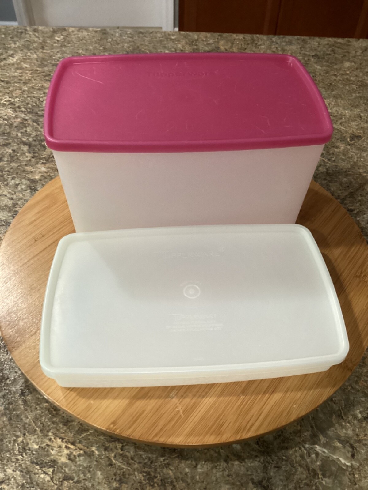 2 Tupperware Freeze It Snowflake Containers 5552-600ml.& 5660-2.8L with ...