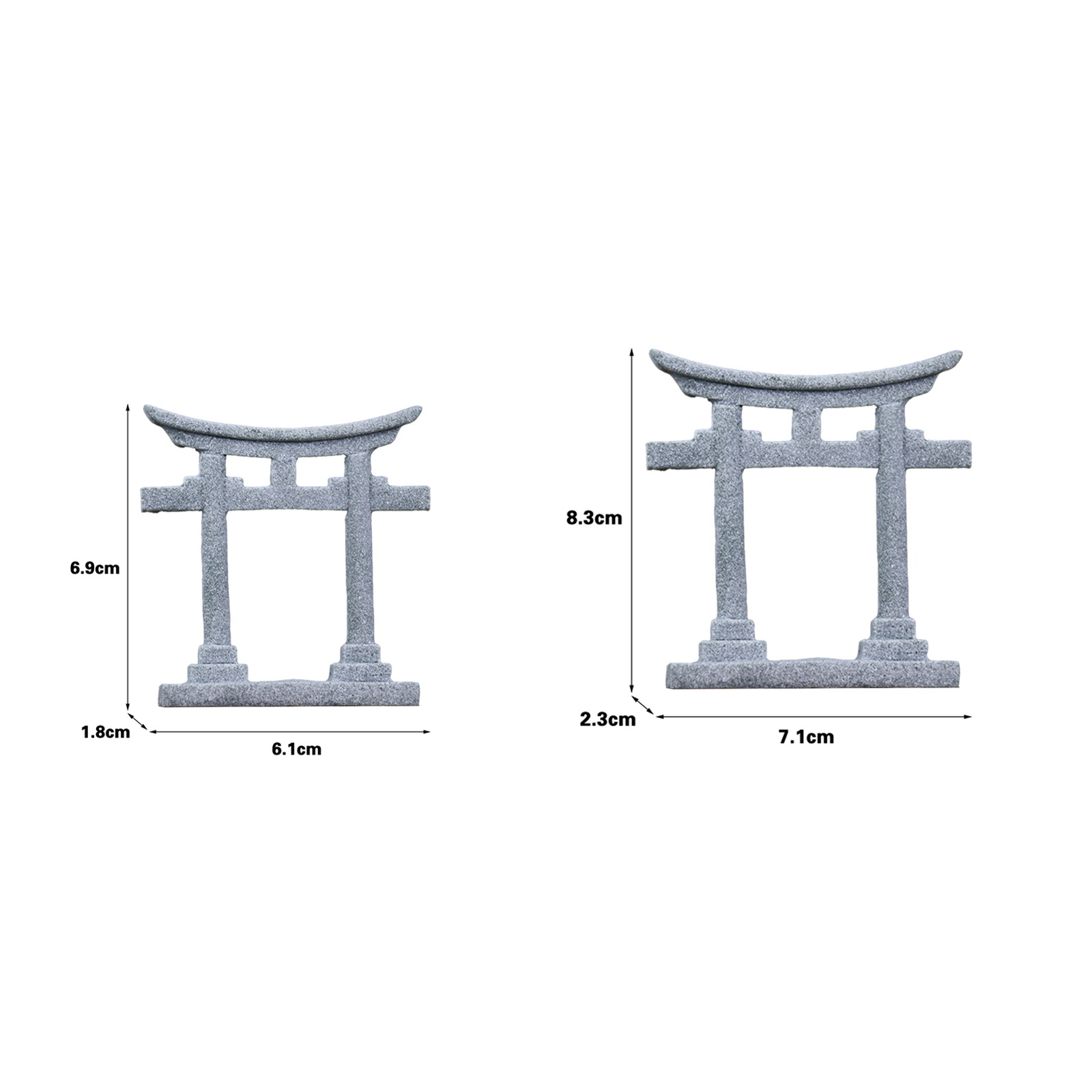 Aquarium Ornament Sculpture Japanese Shinto Torii Gate Fish Tank ...