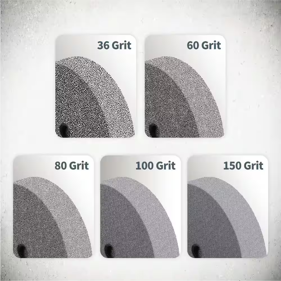 POWERTEC 15518 Aluminum Oxide Grinding Wheel 80 Grit, 6 x 3/4 with 1/2 ...