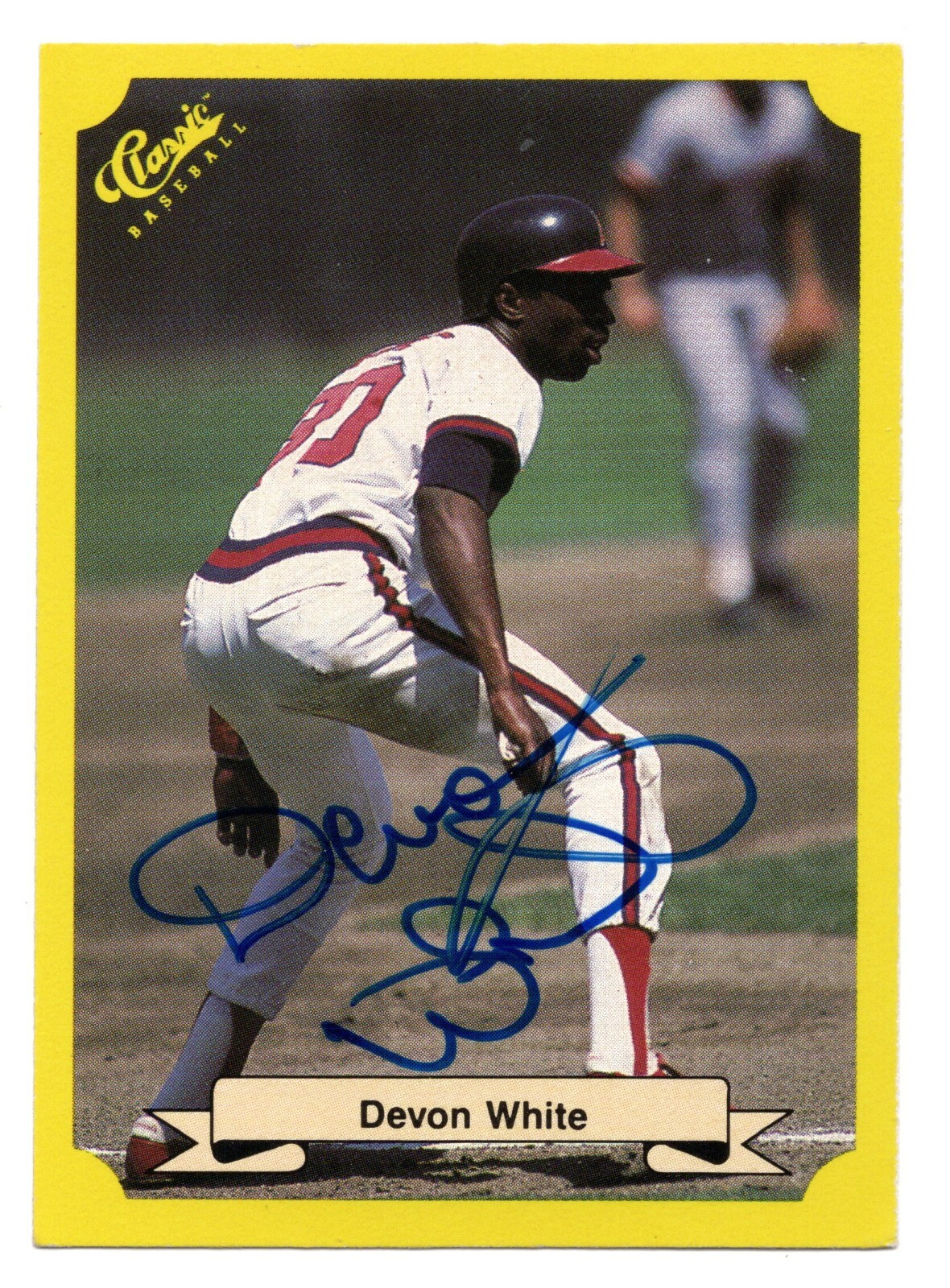 Devon White Autograph On A 1987 Classic Yellow - California Angels | eBay