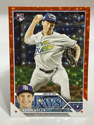 2023 Topps Update KEVIN KELLY Rays rc #US260 Rookie Orange Foilboard ...