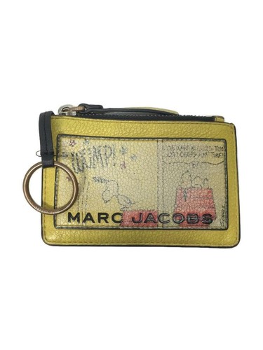 MARC JACOBS × PEANUTS Snoopy Wallet Card Case Yellow Collaboration USED ...