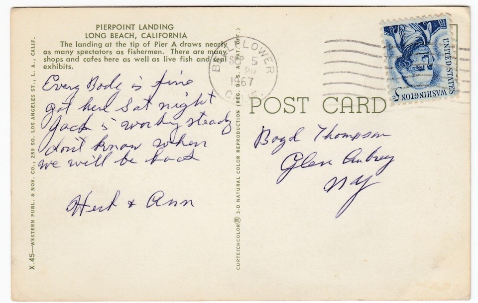 PIERPOINT LANDING, Old Cars Boats Ships, Long Beach, California CA 1967 ...