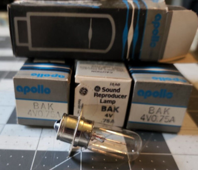 VINTAGE BAK Projector Projection Bulb 4V 75A Lamp WL111 (1 per purchase ...