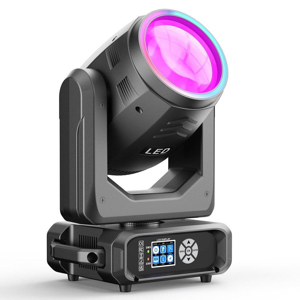 LED Beam 250W RGBW 18Prism GOBO Moving Head Light Stage Light DMX ...