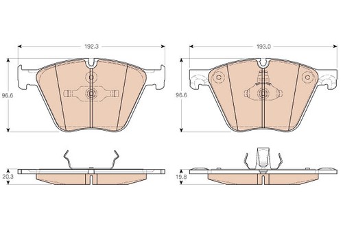 Brake Pad Set, disc brake for BMW:E71,F85,F15,E70,X6, 34116783554 ...