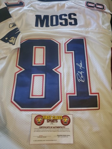 RANDY MOSS OFFICIAL NEW ENGLAND PATRIOTS JERSEY SIGNED W/COA | eBay