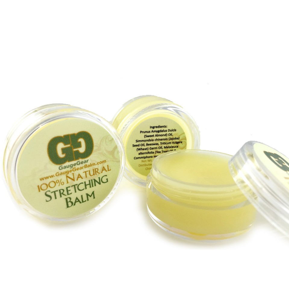 Gauge Gear Ear Stretching Balm Cream, Used for Plugs, Tapers, Expanders ...