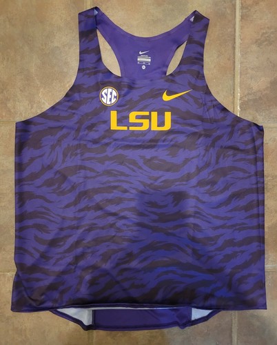 Nike LSU Tigers Team Issued Track and Field Jersey Singlet Women's Size ...